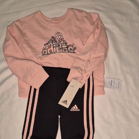 adidas | Matching Sets | Adidas Kids Matching Set In Pink And Black ...
